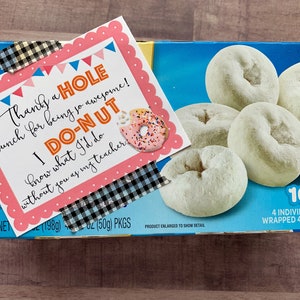 INSTANT DOWNLOAD Teacher Appreciation Donuts Printables Thank You ...