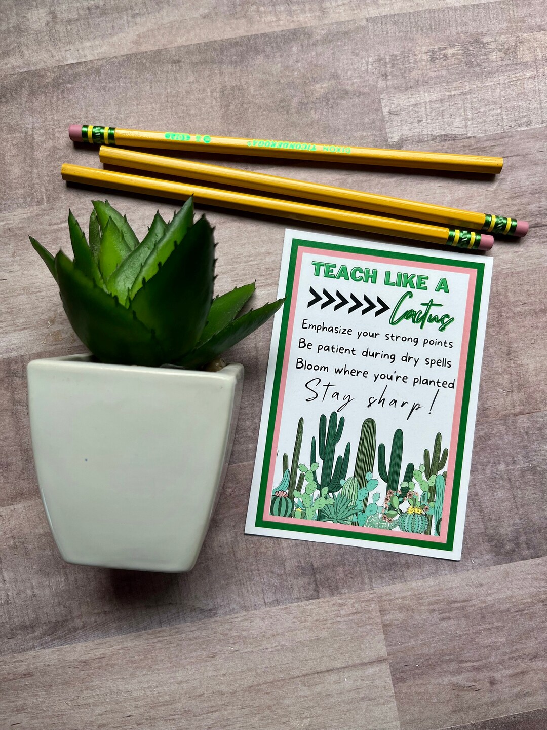 INSTANT DOWNLOAD Teacher Appreciation Printables Cactus Plant Thank You ...