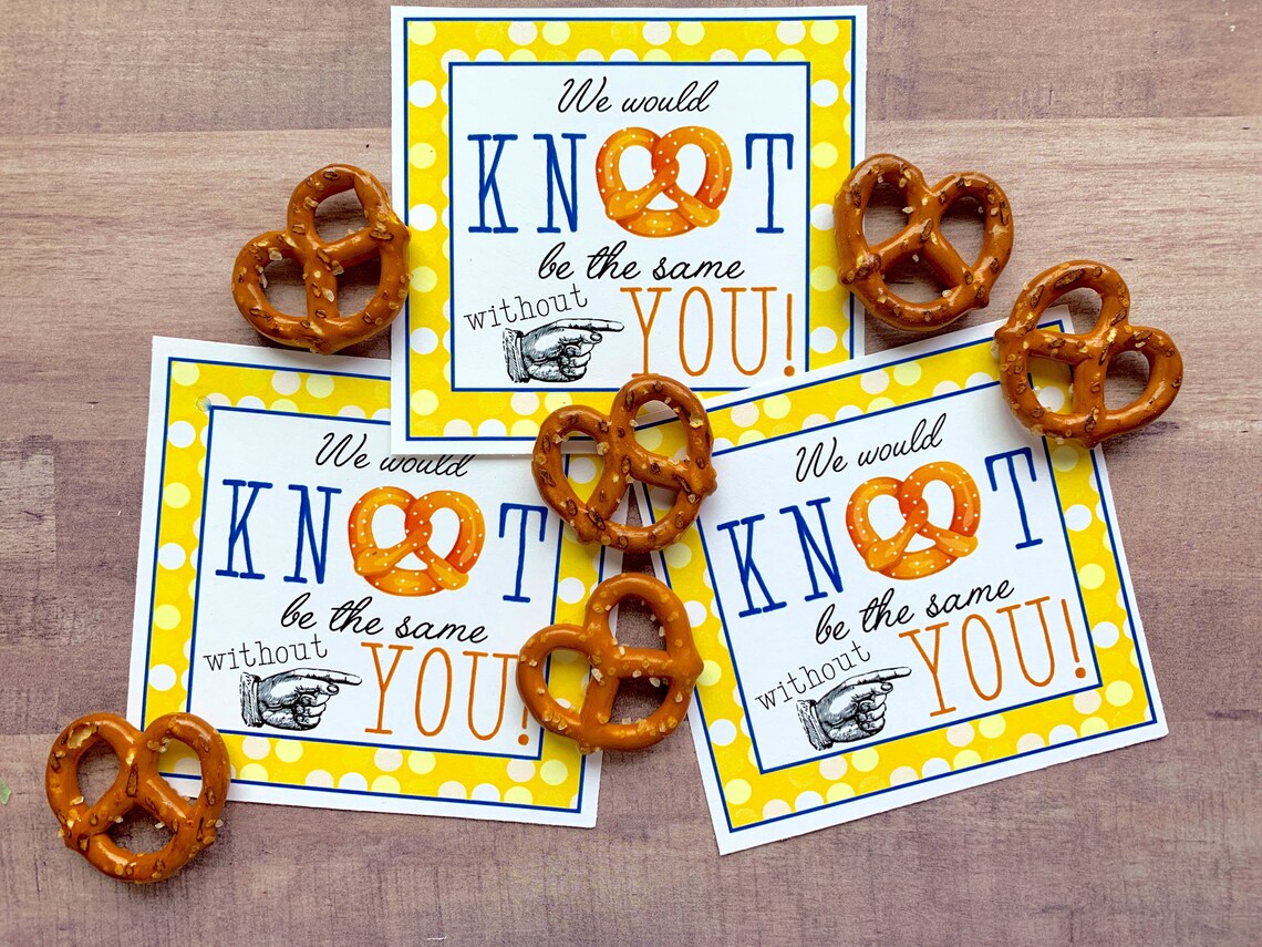 INSTANT DOWNLOAD Pretzel Appreciation Printables Flipz Thank You School ...