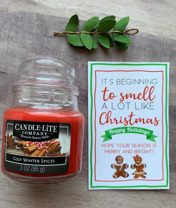 INSTANT DOWNLOAD Candle Christmas Tags Printables Gifts Treats - Etsy
