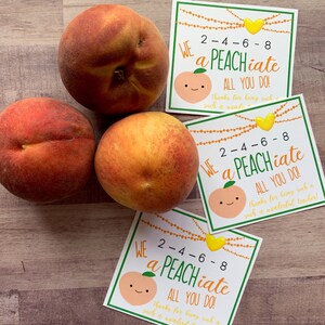 INSTANT DOWNLOAD Teacher Appreciation Peach Printables Soap Thank You ...