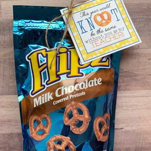 INSTANT DOWNLOAD Teacher Appreciation Pretzel Printables Flipz Thank ...