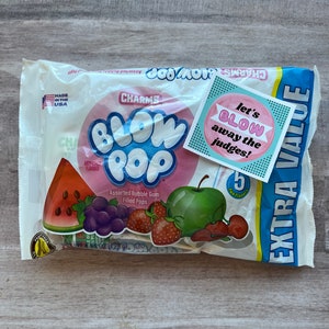 INSTANT DOWNLOAD Dance Blow Pops Competition Cheer Printables Tags ...