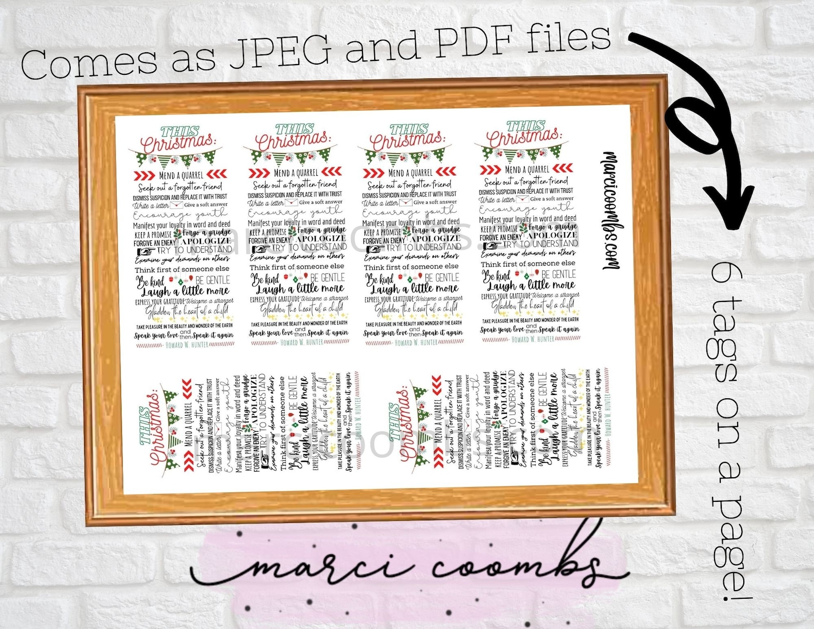 INSTANT DOWNLOAD Christmas Poem Printables Tags Gifts Treats Cards ...