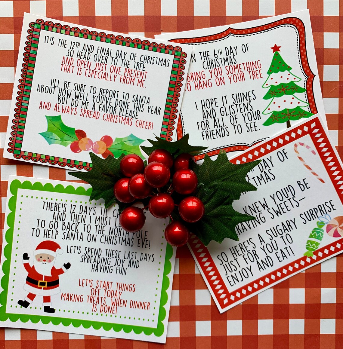 INSTANT DOWNLOAD 12 Days of Christmas Elf Printables - Etsy
