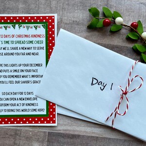 12 Days of Christmas Random Acts of Service INSTANT DOWNLOAD Kindness ...