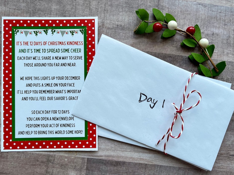 12 Days of Christmas Random Acts of Service INSTANT DOWNLOAD - Etsy