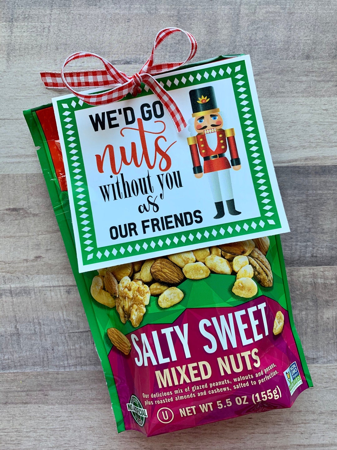 INSTANT DOWNLOAD Christmas Nuts TAGS Neighbor Gifts Friends Holiday ...