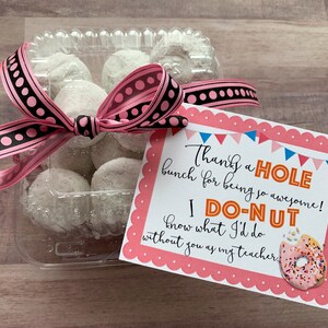 INSTANT DOWNLOAD Teacher Appreciation Donuts Printables Thank You ...