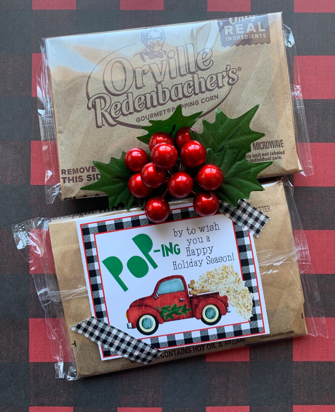 INSTANT DOWNLOAD Christmas Neighbor Gifts Popcorn TAGS Friends - Etsy