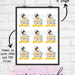 INSTANT DOWNLOAD Bee Tags Thanks Appreciation Printables Gifts Treats ...