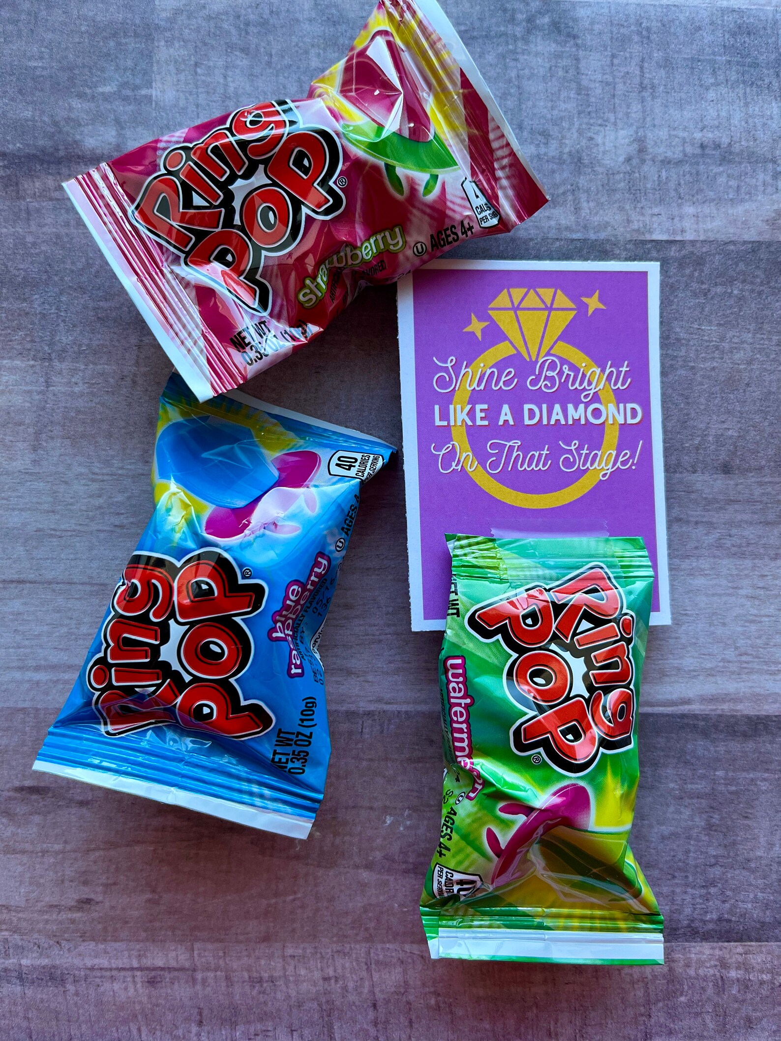 INSTANT DOWNLOAD Dance Cheer Competition Ring Pop Printables - Etsy