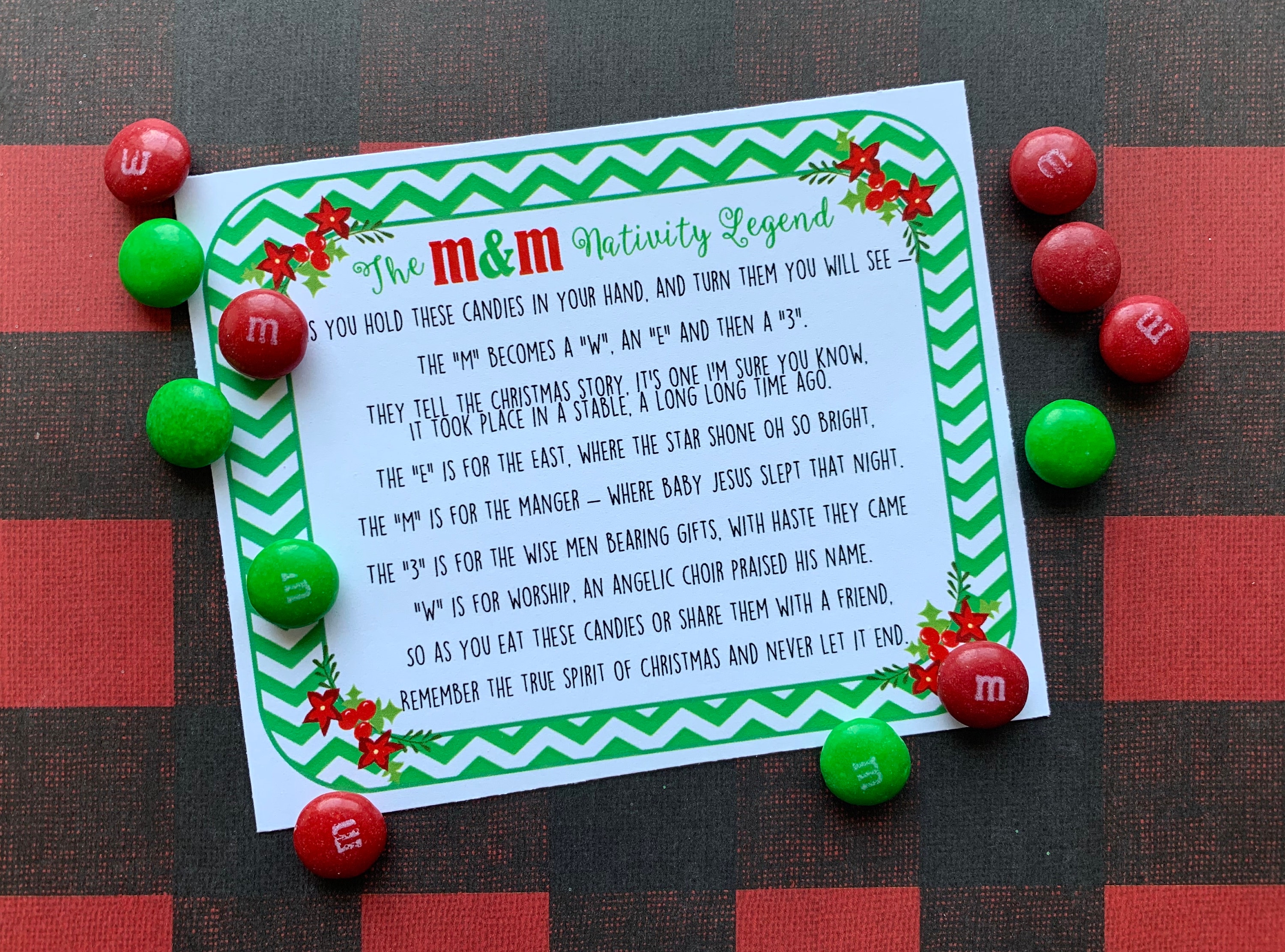 INSTANT DOWNLOAD M&M Nativity Legend Christmas Printables Tags | Etsy