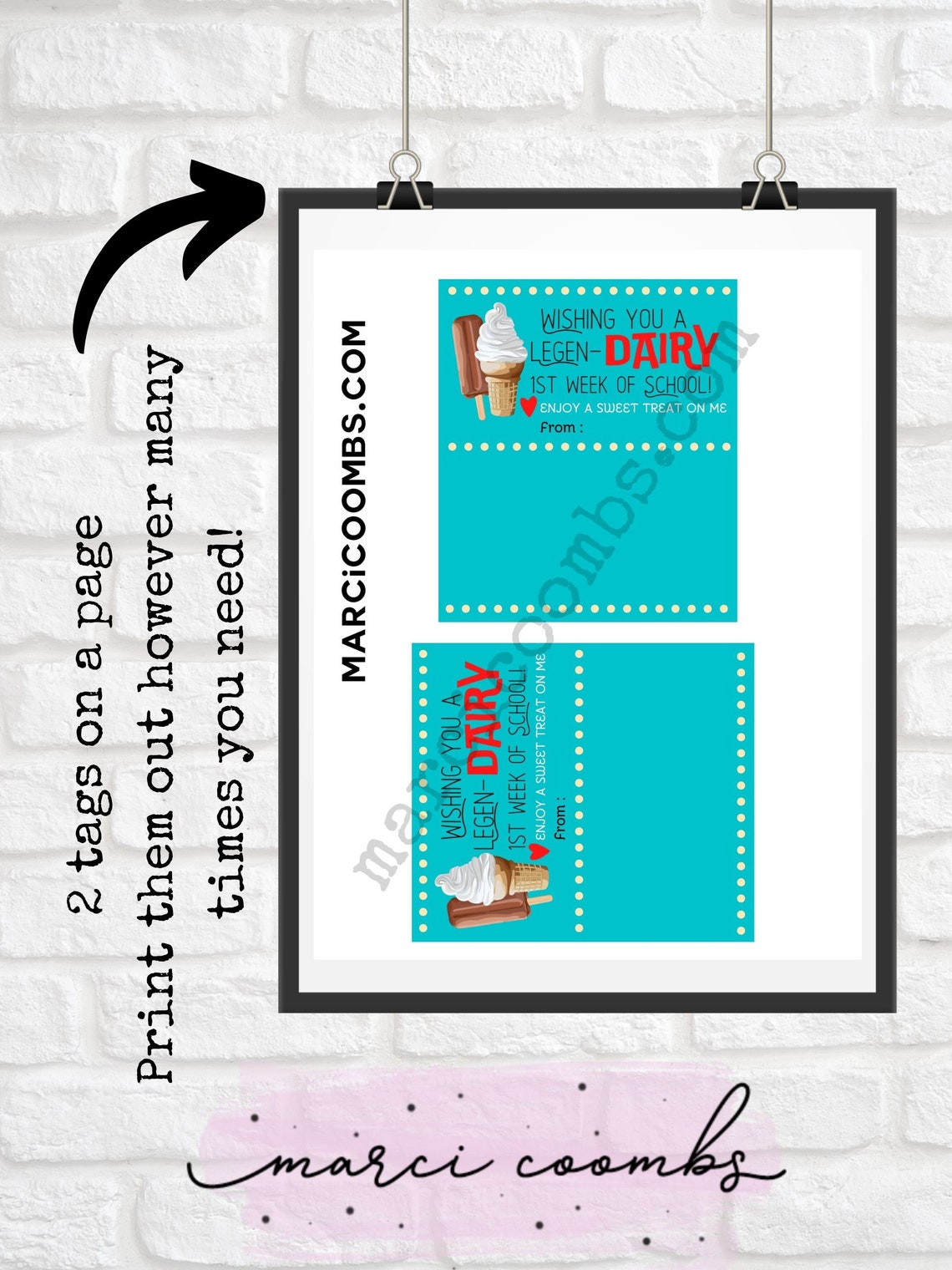 INSTANT DOWNLOAD Teacher Appreciation Printables Ice Cream - Etsy