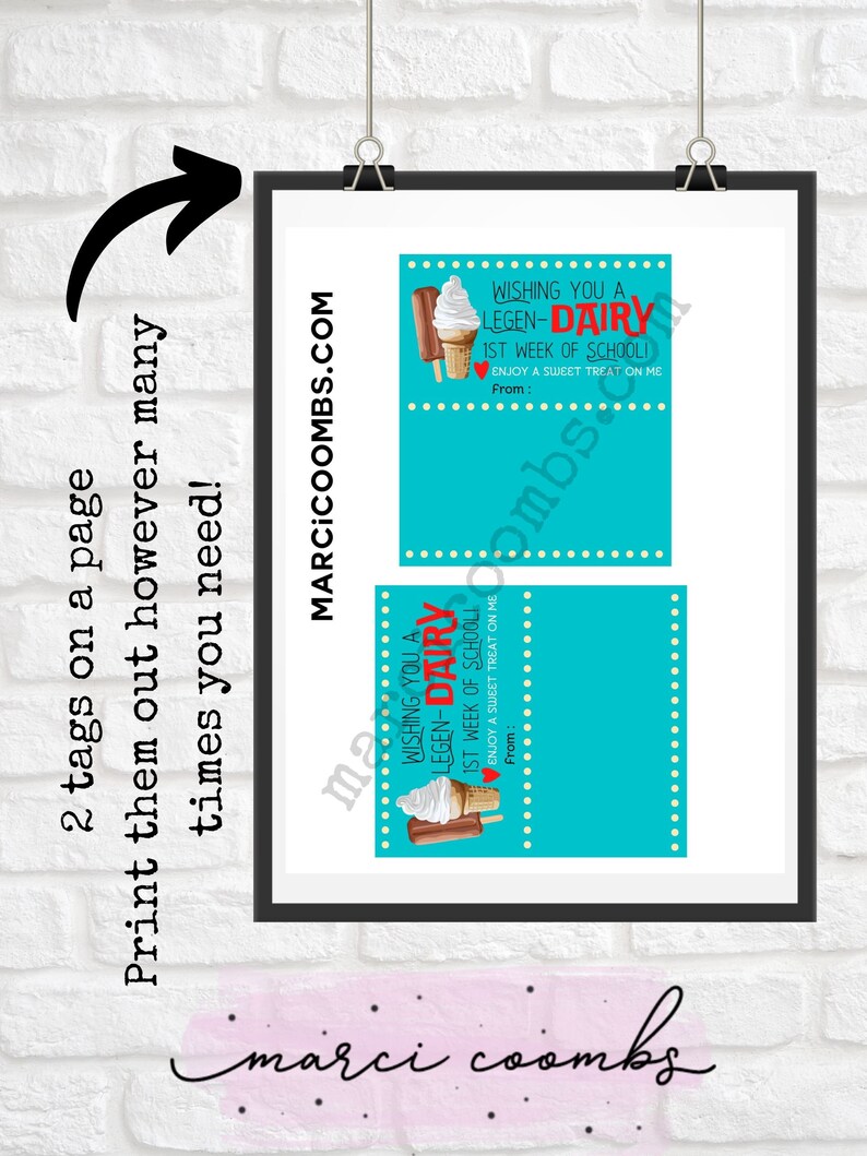 INSTANT DOWNLOAD Teacher Appreciation Printables Ice Cream - Etsy