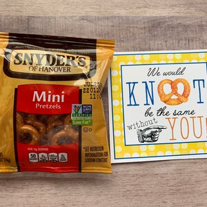 INSTANT DOWNLOAD Pretzel Appreciation Printables Flipz Thank You School ...