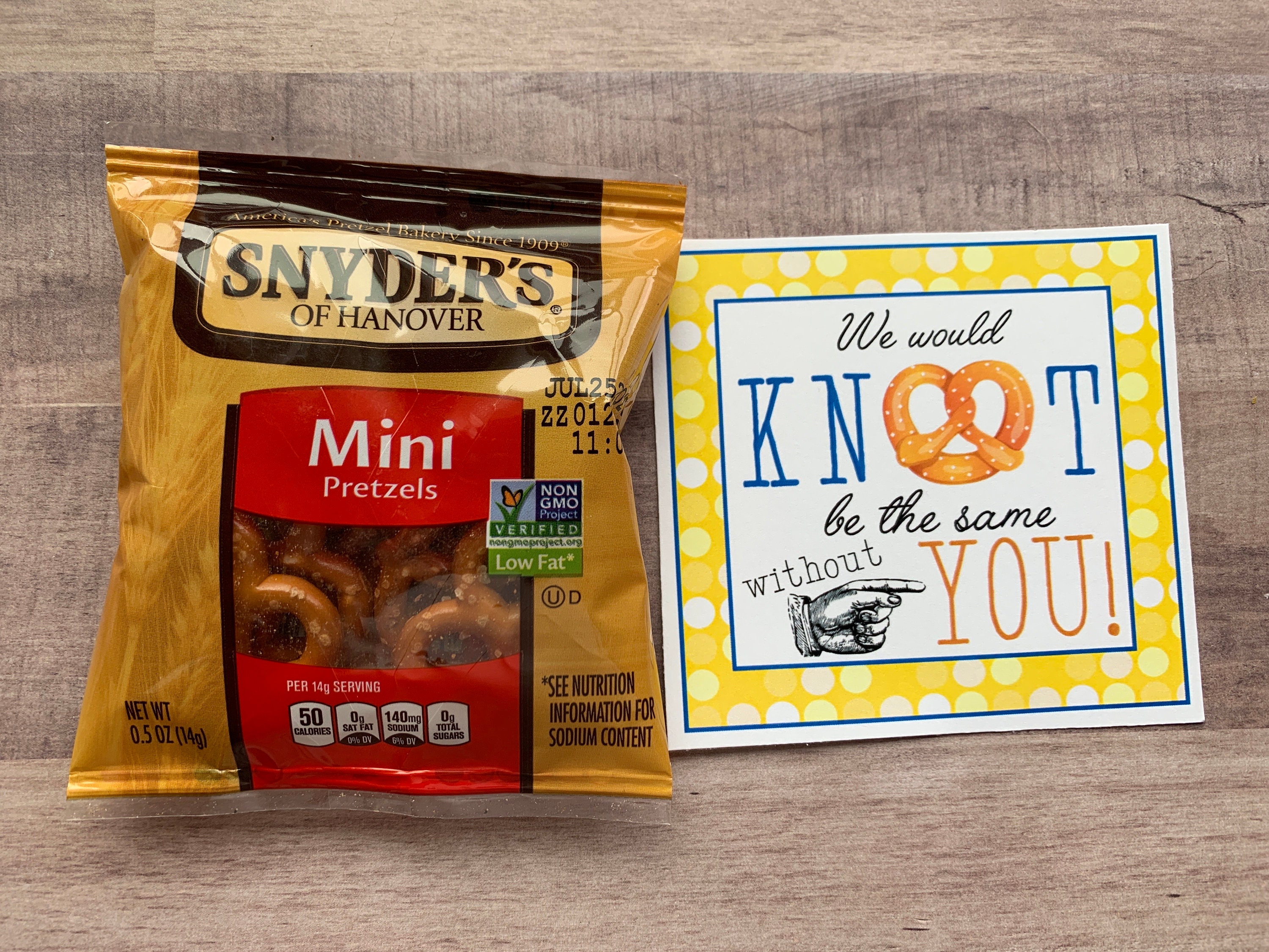 INSTANT DOWNLOAD Pretzel Appreciation Printables Flipz Thank | Etsy UK