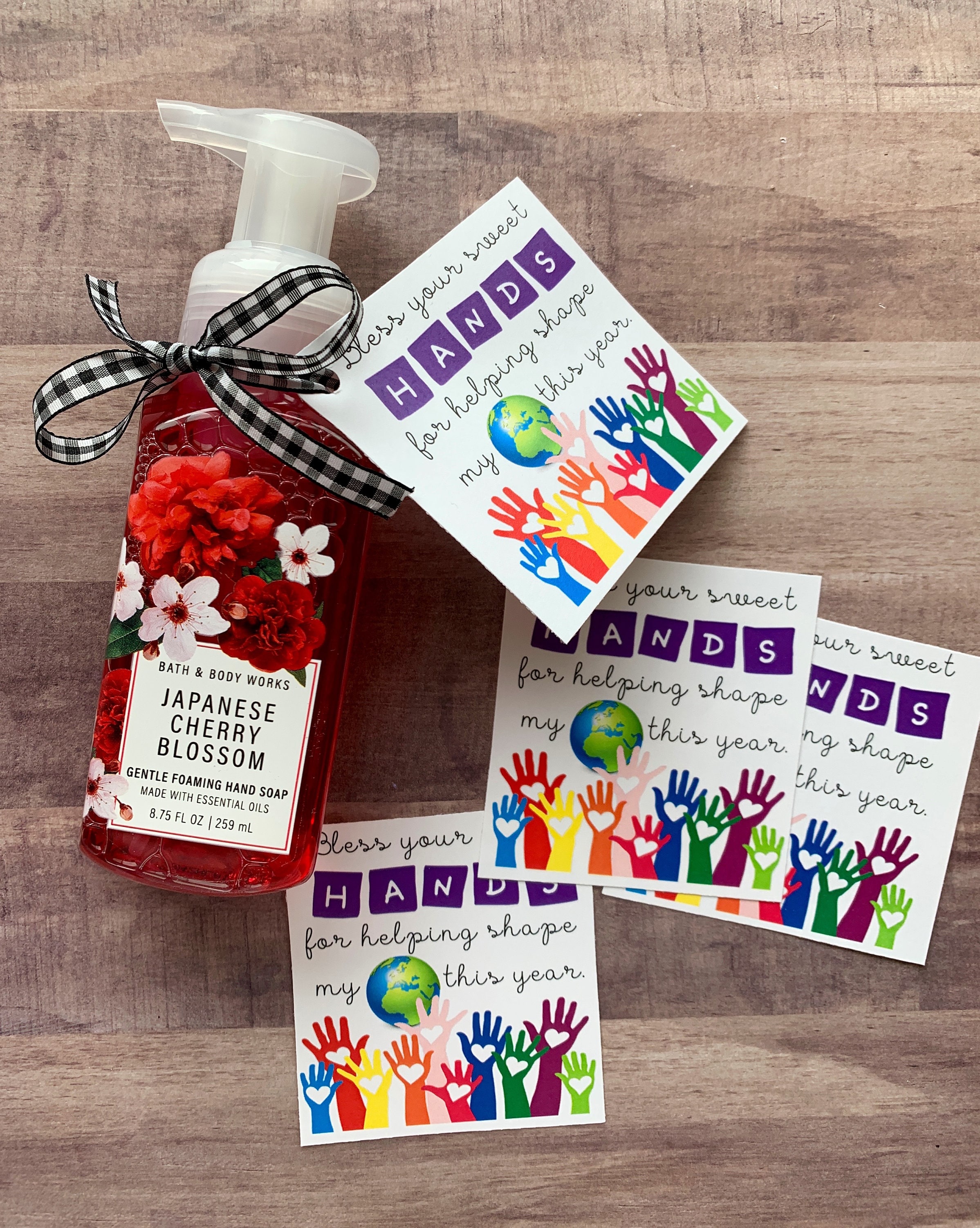 INSTANT DOWNLOAD Teacher Appreciation Hands Printables Soap Thank You ...