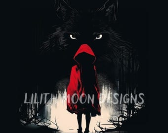 Little Red Riding Hood AI Generated Printable Art Instant Download - Etsy