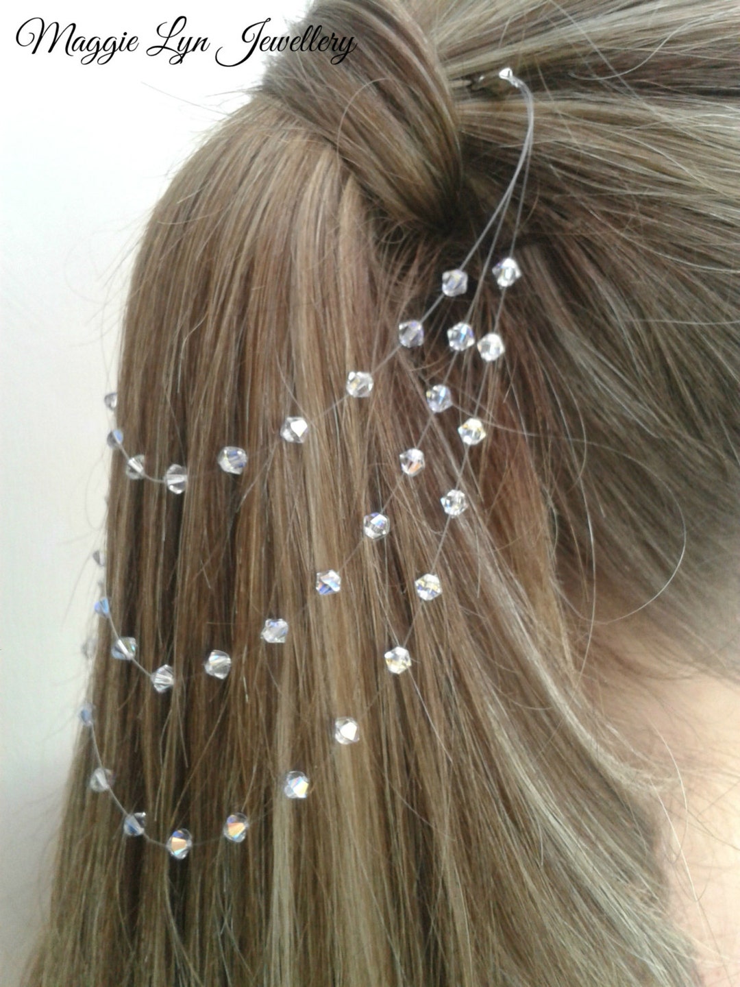 Crystal Hair Chain - Crystal Hair Vine - Illusion Hair Vine, Wedding ...