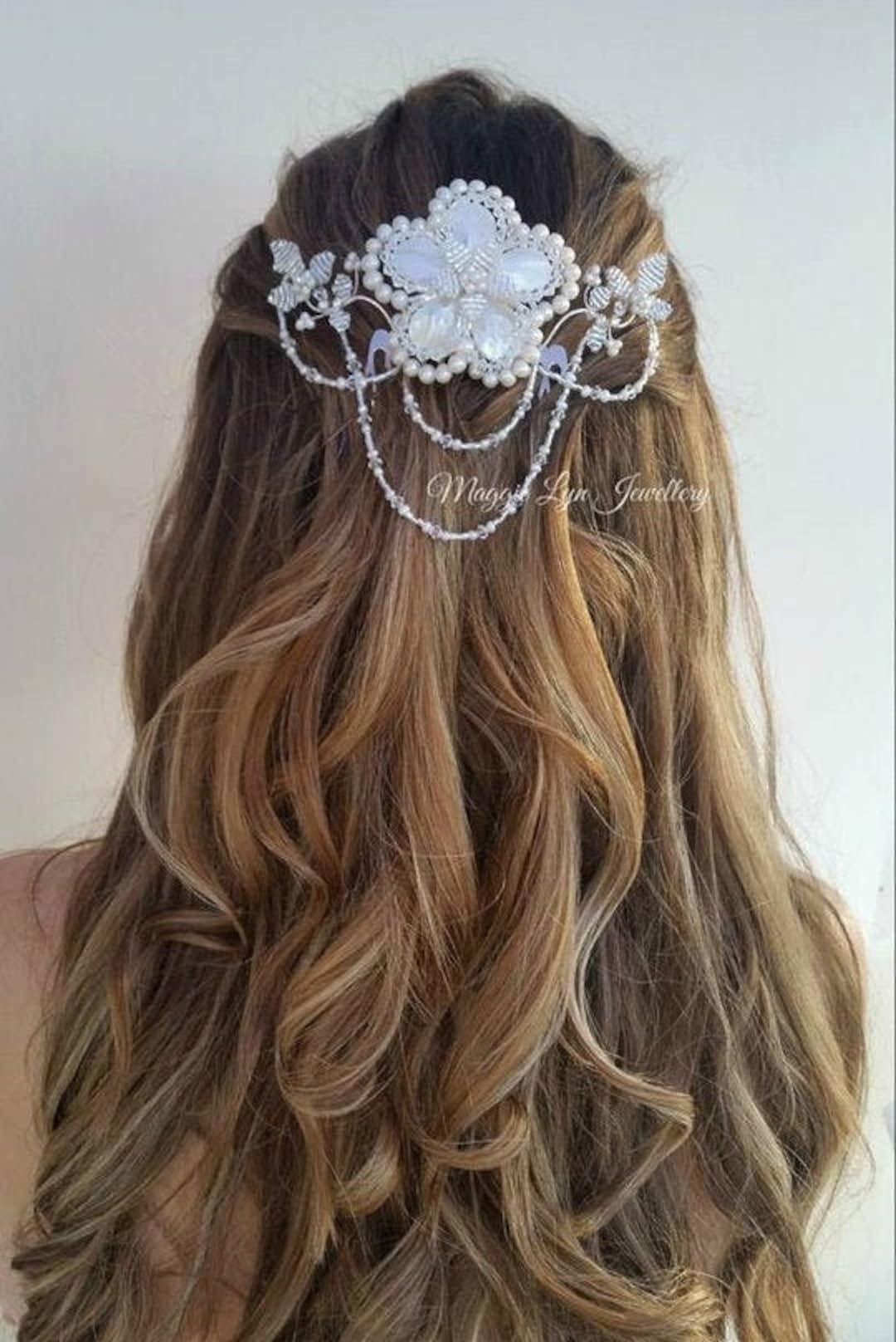 Bridal Hair Comb - Floral Hair Comb - Wedding Hair Comb, Pearl Hair ...