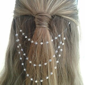 Crystal Hair Chain - Crystal Hair Vine - Illusion Hair Vine, Wedding ...