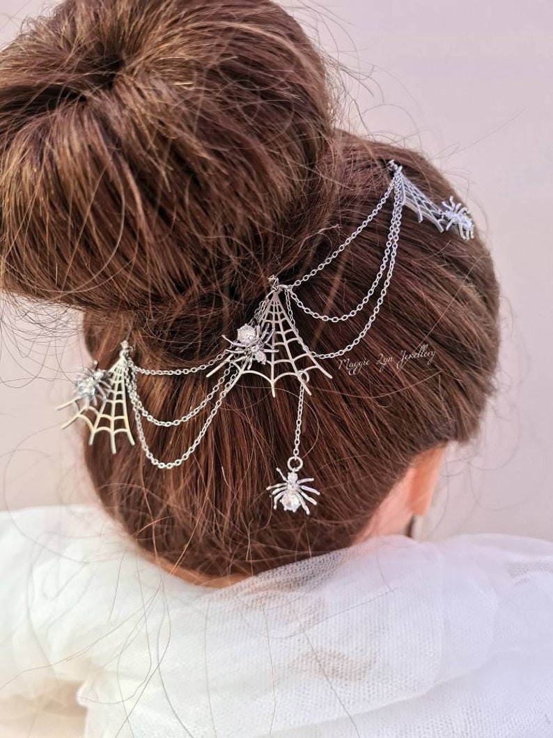 Spider Hair Accessories, Gothic Jewellery, Spider Hair Clip, Spider ...