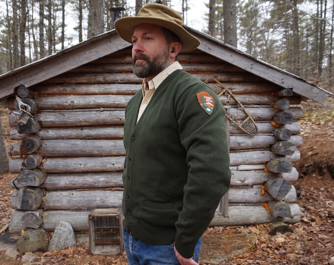 Vintage National Park Service Decommissioned Uniform Sweater With White ...