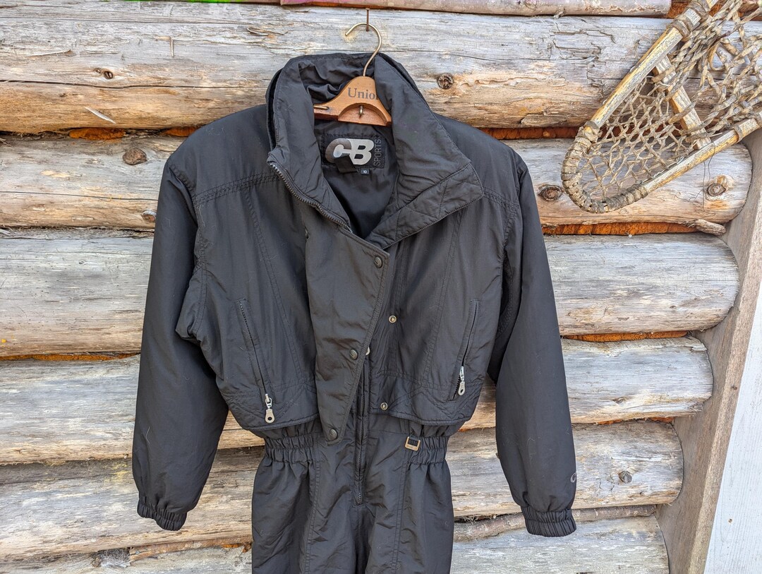 CB Sports Awesome 90s Vintage Ski Suit Black Powder Suit Women's 10 See ...