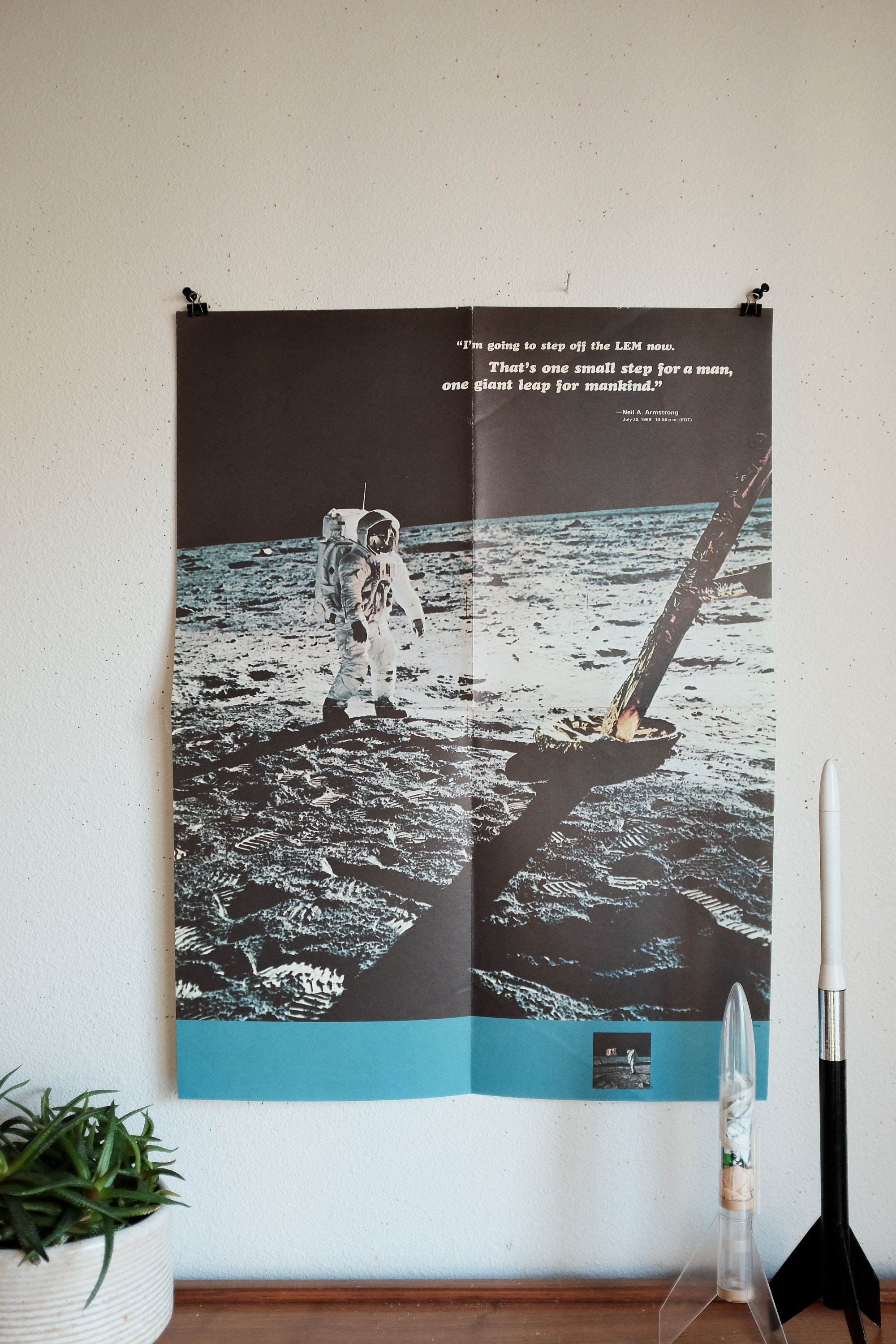 NASA 1969 One Small Step for Man Poster - Etsy