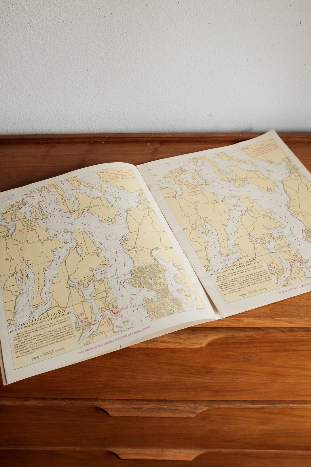 Tidal Current Charts Puget Sound Northern Part - Etsy