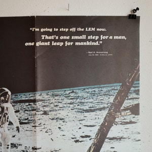 NASA 1969 One Small Step for Man Poster - Etsy