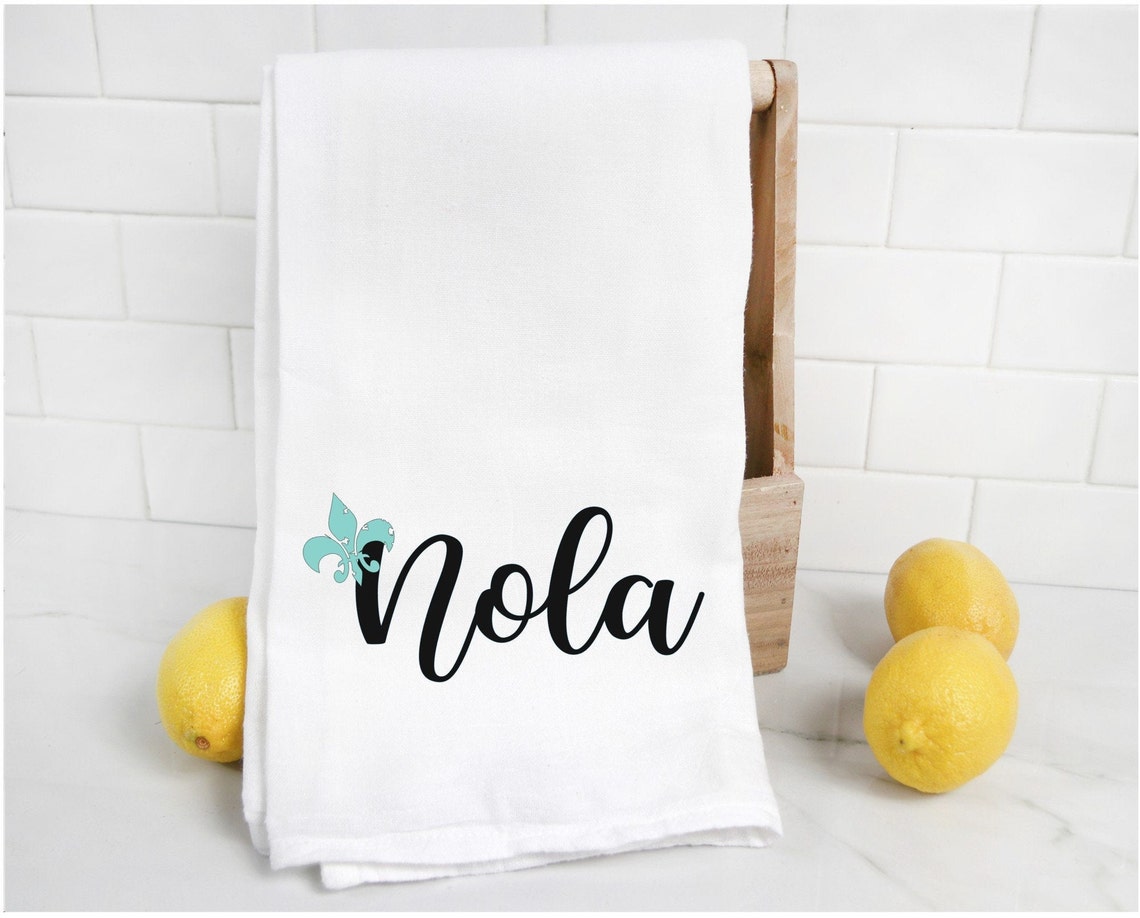 Nola Tea Towel/100% Flour Sack/kitchen Linen/shower Gift/nola - Etsy