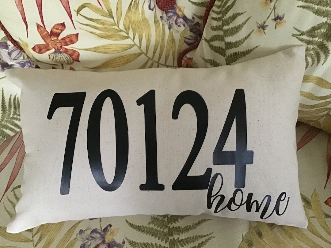 Custom Zip Code Home Pillow/graduation Gift/moving Gift/realtor Gift ...