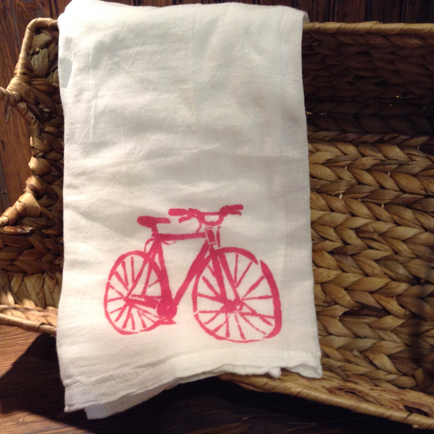 Bicycle Tea Towel/Flour Sack/Bicycle Linen/Shower Gift/Hostess Gift ...