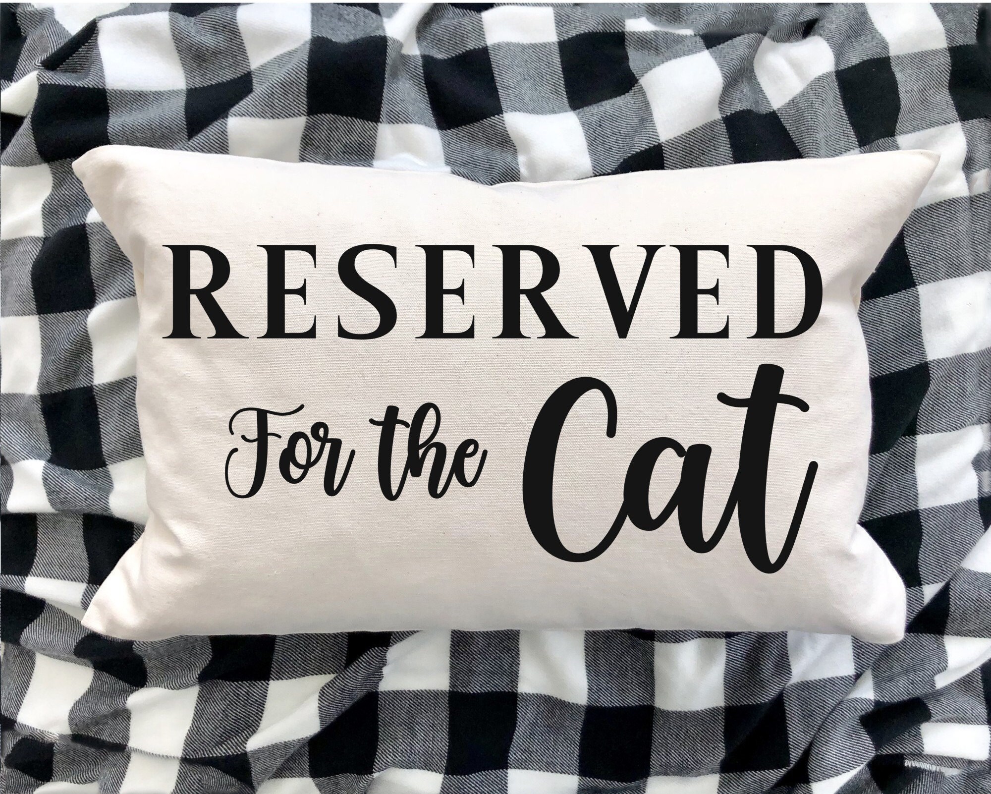 Reserved for the Cat Pillow