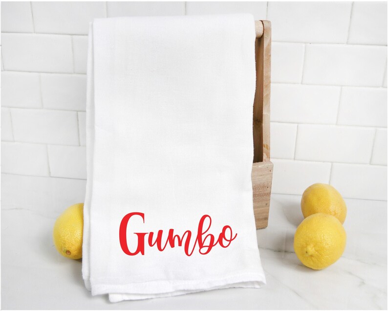 Gumbo Tea Towel/100% Flour Sack/kitchen Linen/shower Gift/nola - Etsy