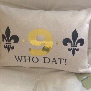 Who Dat Fan Pillow/saints Pillow/nola Saints Pillow/nola - Etsy