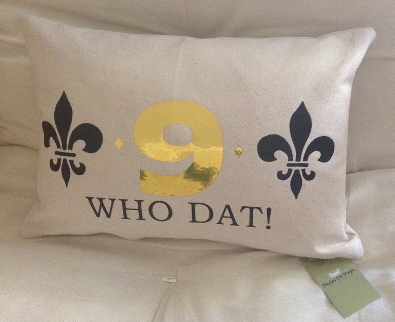 Who Dat Fan Pillow/saints Pillow/nola Saints Pillow/nola - Etsy