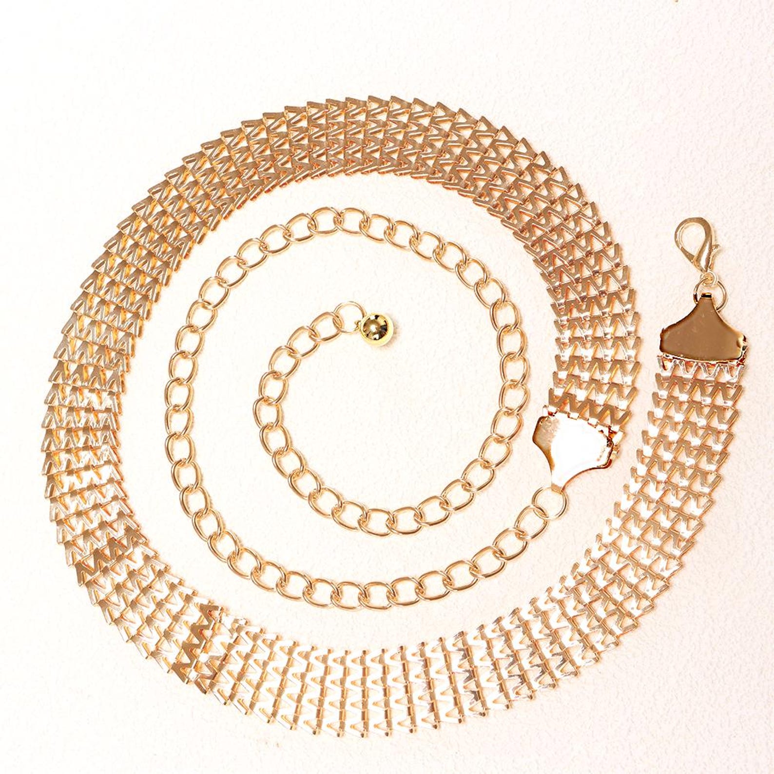 Gold Chain Waist Belt – Layered Drape Fashion Accessory for Dresses ...
