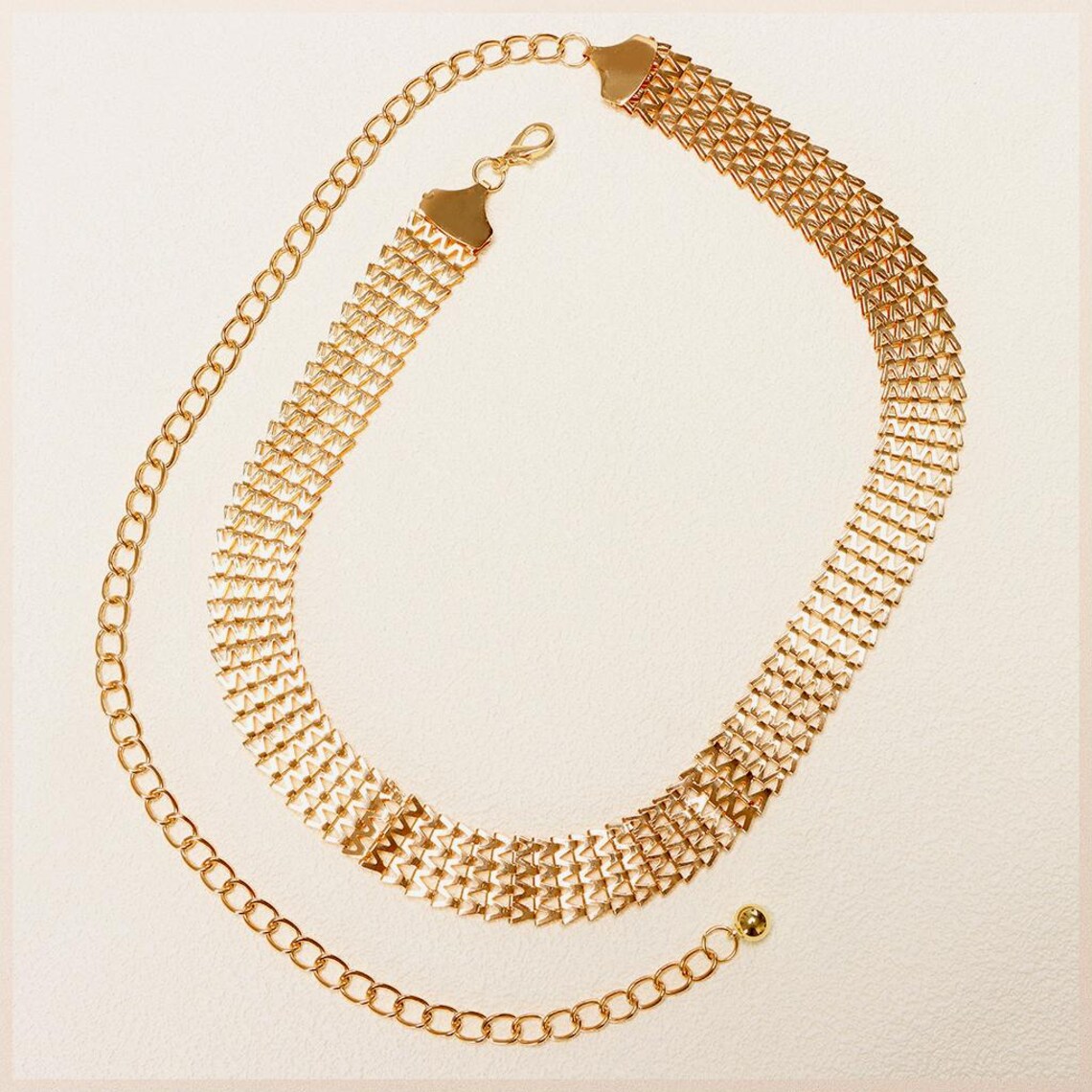 Gold Chain Waist Belt – Layered Drape Fashion Accessory for Dresses ...