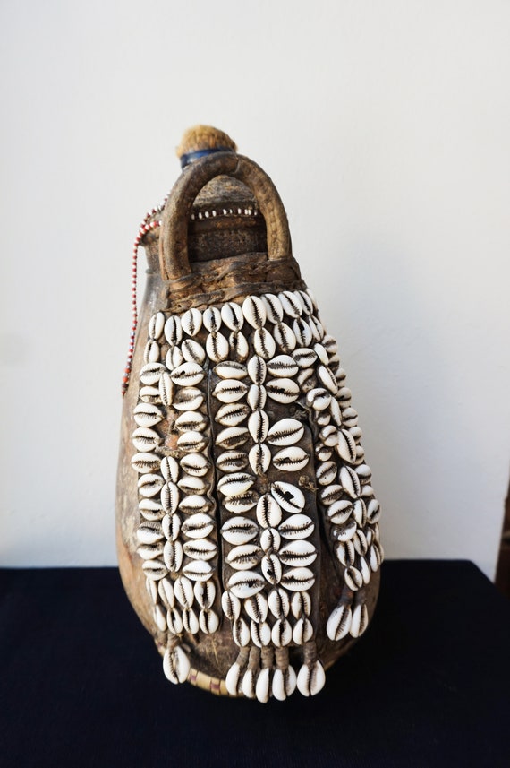 African Leather Container. Ethiopia Tribal Container. - Etsy