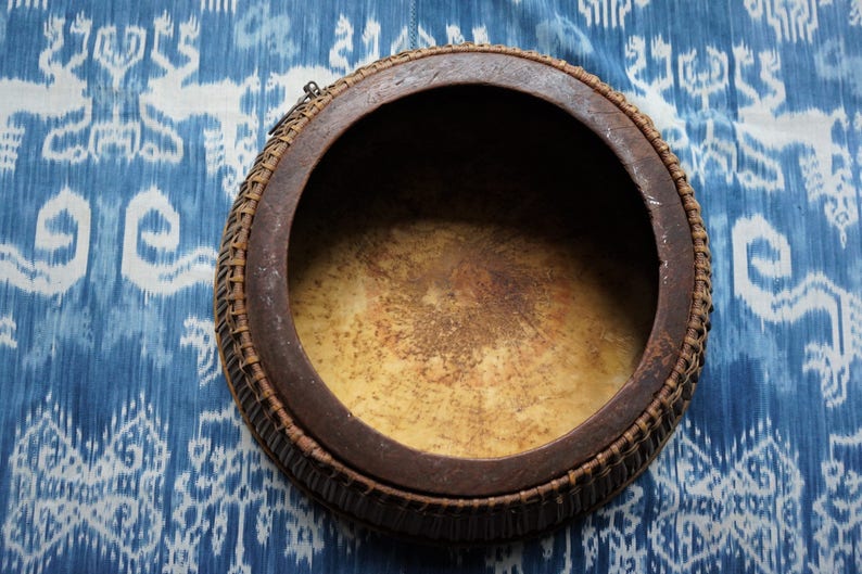 Old Drum | Java Island, Ancient Musical Instrument - Etsy