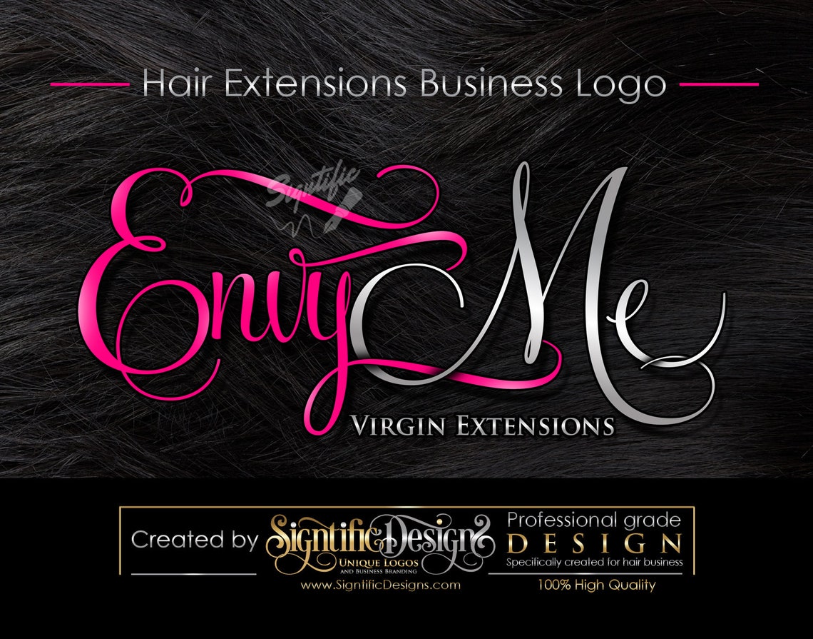 Hair Extensions Logo Hair Business Brand Hair Logo Hair | Etsy