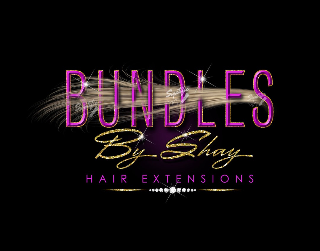 Hair Extensions Logo, 3D Hair Logo, Hair Business Logo, Bundle Logo ...