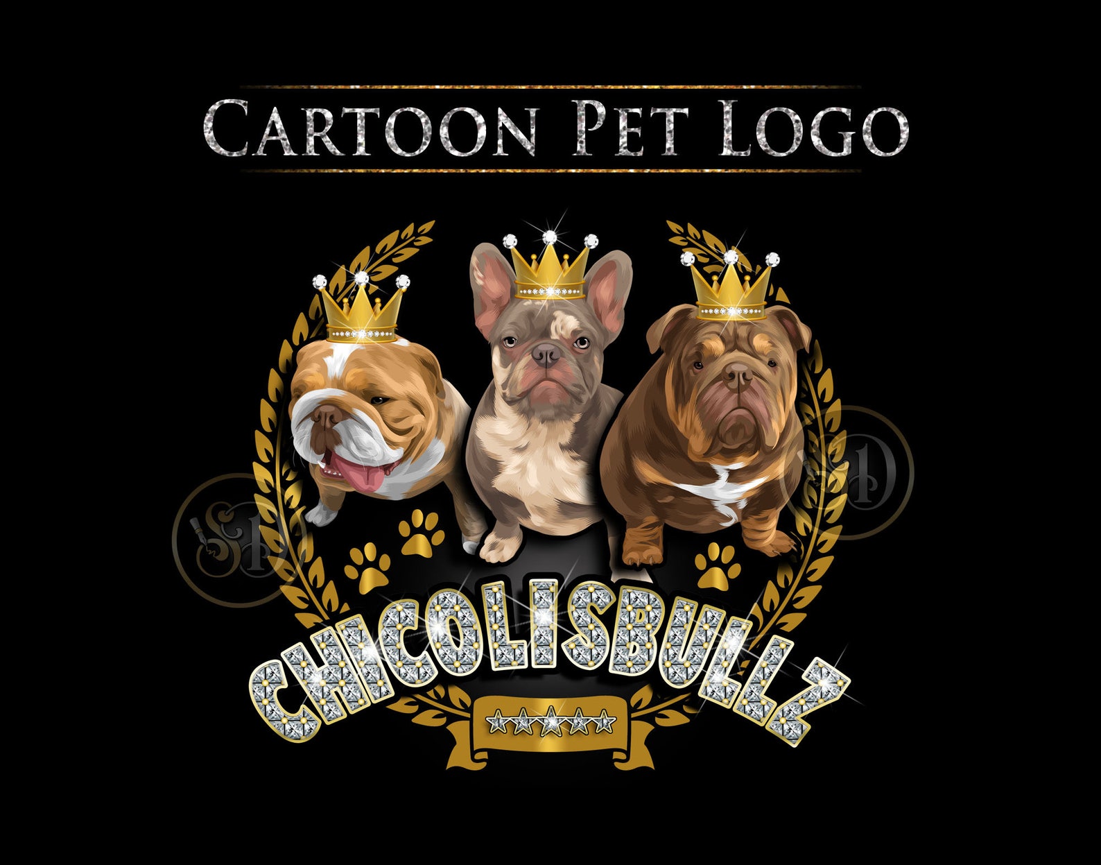 Pet Cartoon Logo Dog Breeding Logo Animal Logo Animal | Etsy