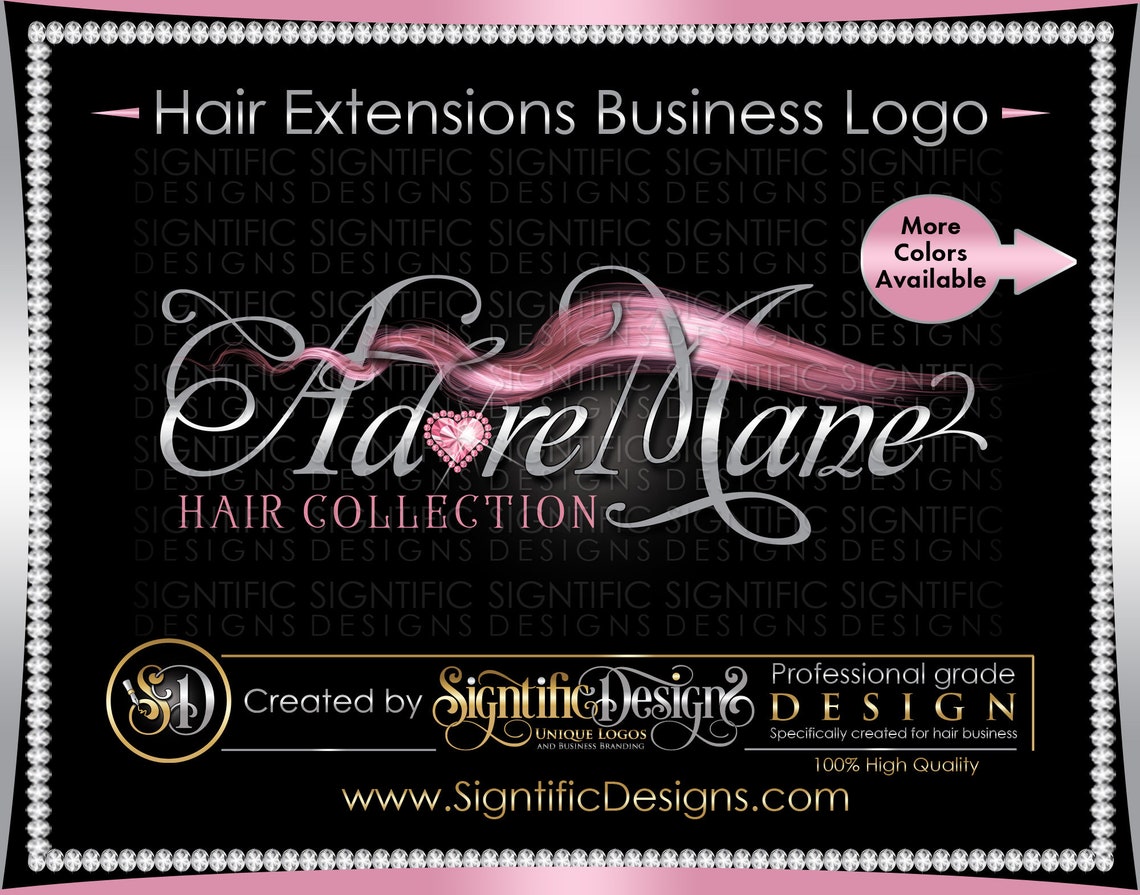Hair Extensions Logo Hair Bundle Logo Hair Business Logo - Etsy