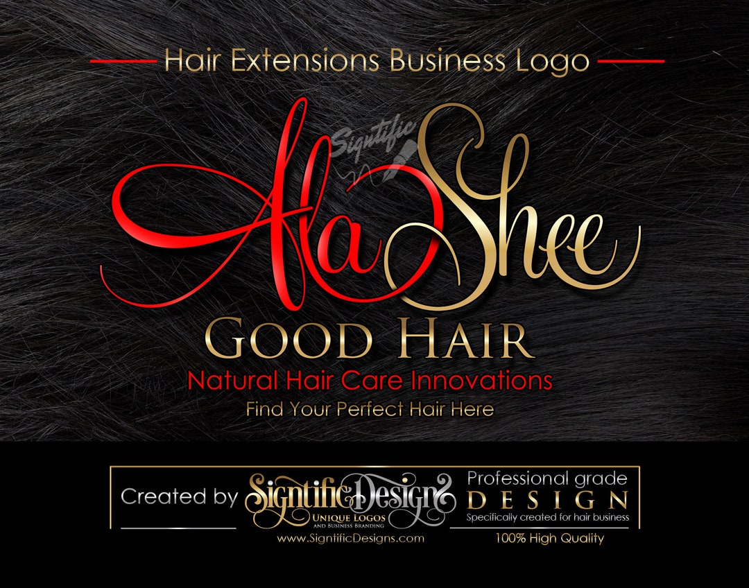 Hair Extensions Logo, Hair Business Logo, Hair Tag Logo, Hang Tag Logo ...