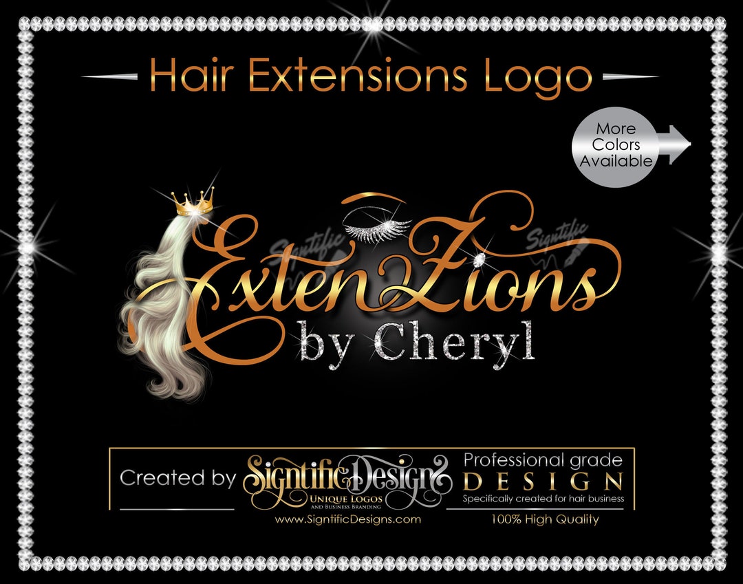 Hair Extensions Logo, Hair and Lash Logo, Hair Logo, Hair Business Logo ...