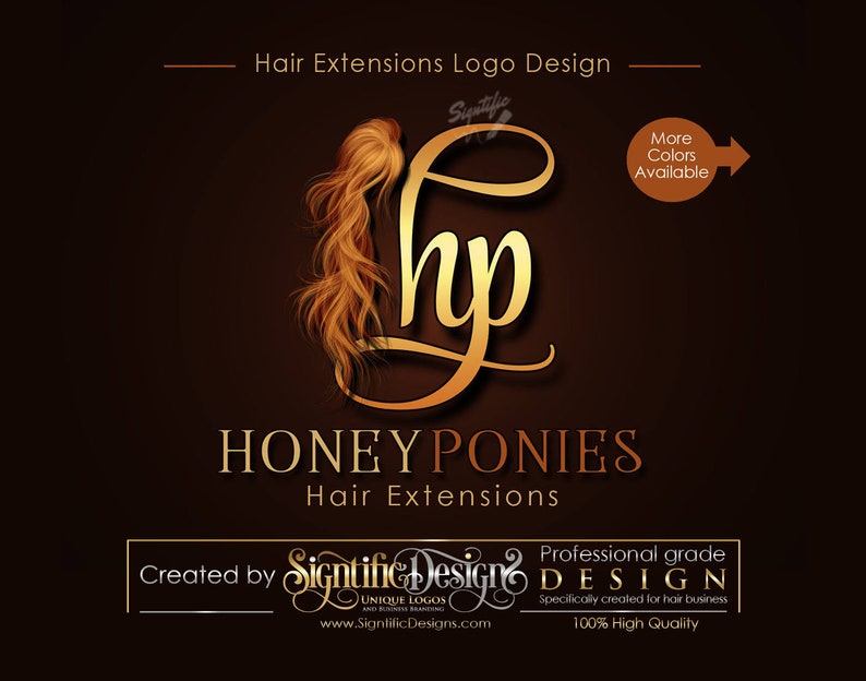 Hair Extensions Logo Initials Logo Virgin Hair Logo Design - Etsy